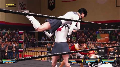 6 Anime Girl Battle Royal 1 Wwe 2k25 Anime Japaense School Girls