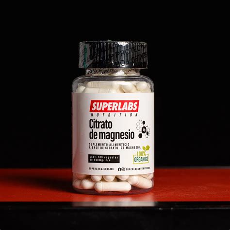 Citrato De Magnesio 500 Mg Superlabs Nutrition Suplementos Elegua