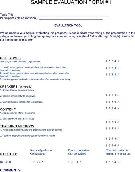 Program Evaluation Template Free Download Speedy Template