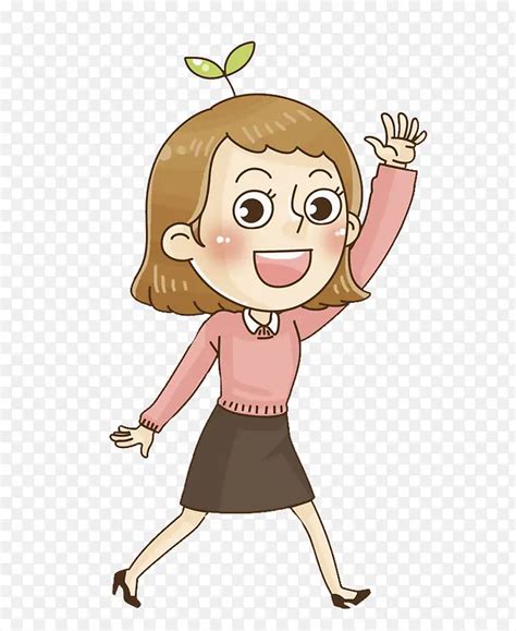 打招呼的女孩png图片素材下载 图片编号10406293 Png素材网