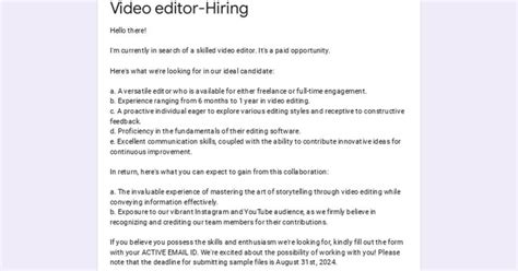 Varsha Jha On Linkedin Video Editor Hiring