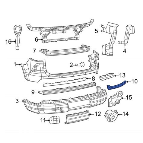 Jeep Oe 6yx52dx8aa Front Lower Bumper Trim