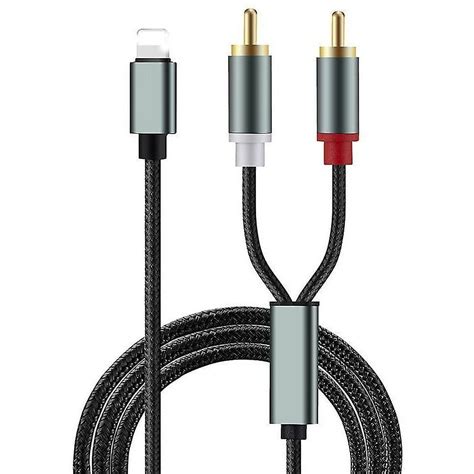 Universal Compatibility Audio Cable Lightning To Rca Stereo Aux Adapter For Stunning Sound
