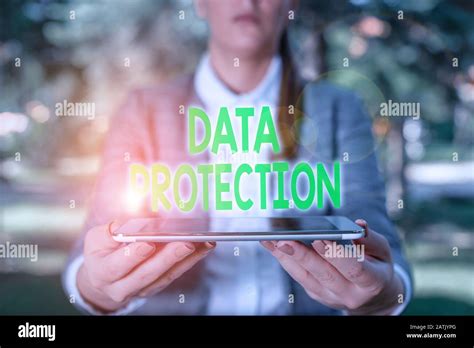 Writing Note Showing Data Protection Business Concept For Legal Control Over Access And Use Of