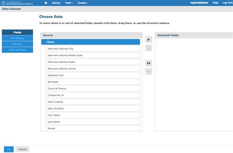 Ad Hoc View Select Data Source Community Bi Support