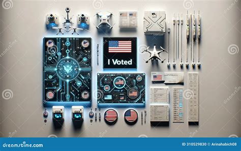 Futuristic Voting Interface Concept With Advanced Technology Stock