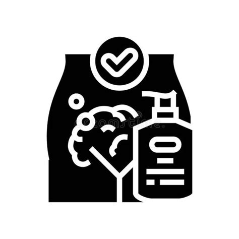 Use An Intimate Wash For Sensitive Areas Glyph Icon Vector Illustration Stock Illustration