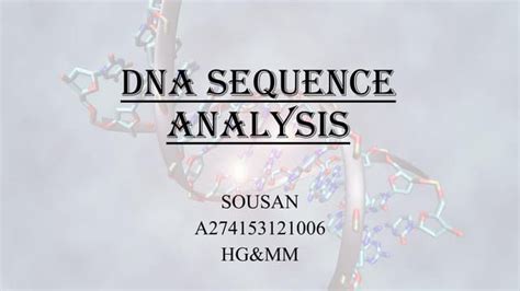 Dna Sequence Analysispdf