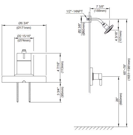 Recommended And Standard Height For The Showerhead