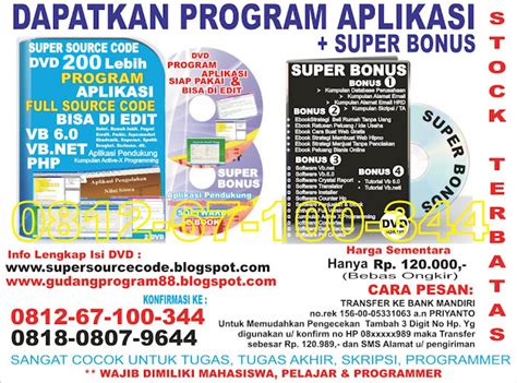 Project Source Code Vb 60 Net Php Delphi Dan Contoh Skripsi