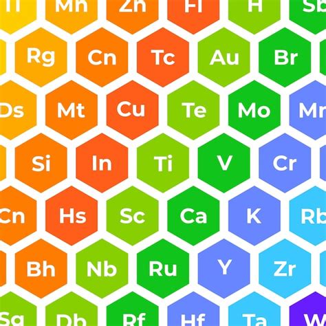 Premium Vector Chemical Elements In Hexagons Pattern Vector Illustration Premium Vector Chemical Elements In Hexagons Pattern Vector Illustration