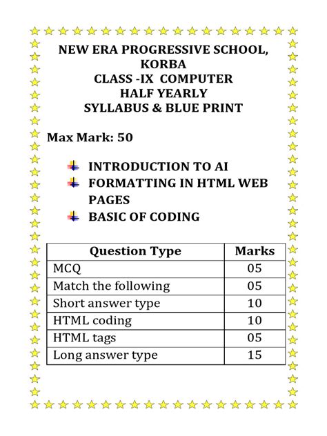 Computer Syllabus Ix Pdf