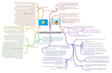 the multi store model short term memory coggle diagram
