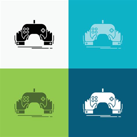 Game Gaming Mobile Entertainment App Icon Over Various Background