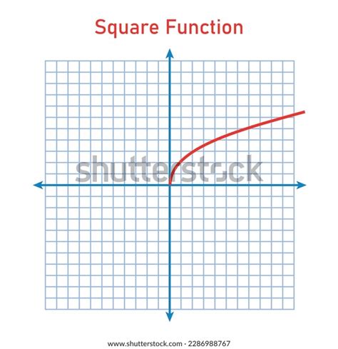 Square Function Graph Function Mathematics Graphing Stock Vector