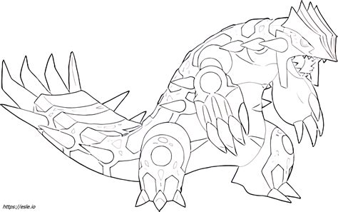 Groudon Primal Pokémon Coloring Page