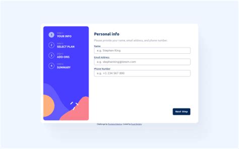 Frontend Mentor Multi Step Form With Vite React And React Hook Form Coding Challenge Solution