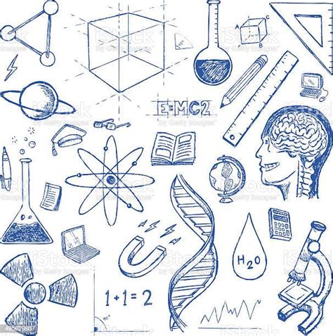 과학 Doodles 아이콘 벡터 설정 과학에 대한 스톡 벡터 아트 및 기타 이미지 과학 배경 주제 수학 공식 Istock