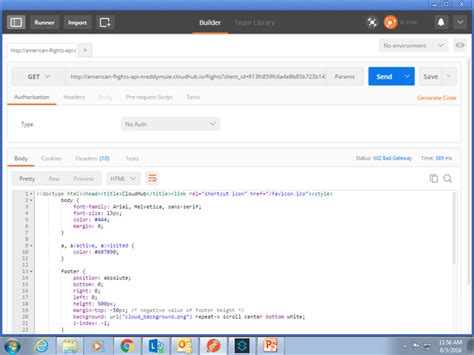 Getting Html Response From The Postman When Calling Api Gateway Proxy Url