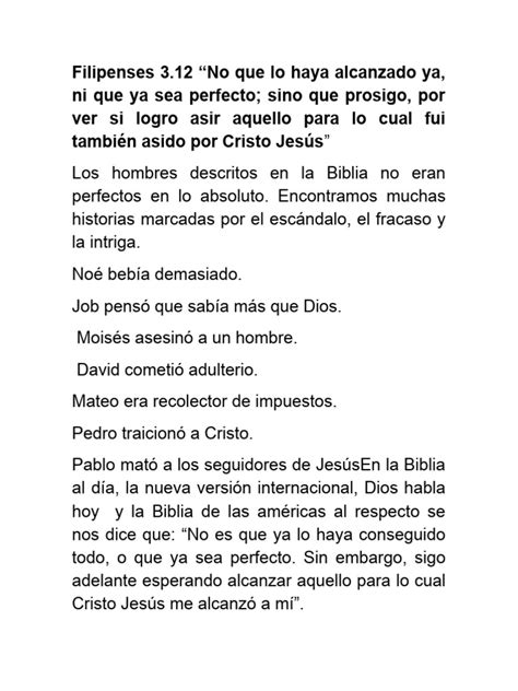 Los Hombres Descritos En La Biblia No Eran Perfectos En Lo Absoluto