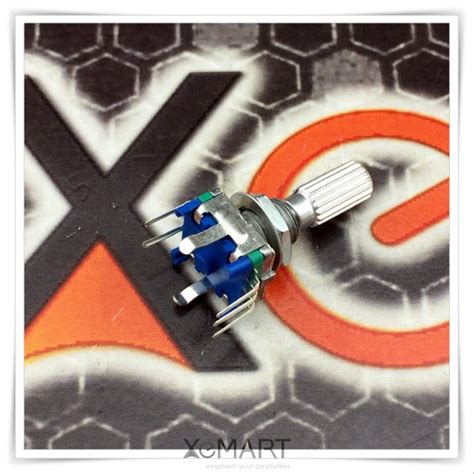 jual rotary encoder ec11 and push switch 5 pin 20ppr with 20mm holder