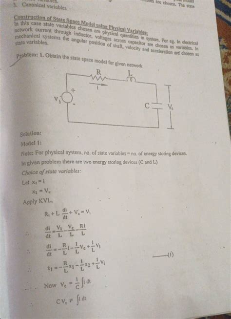3 canonical variablesconstruction of state space model using physleal v