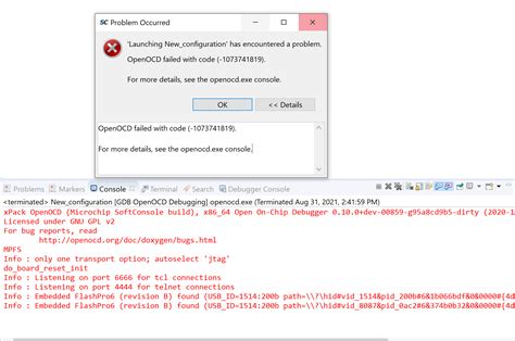 openocd failed with code 1073741819 · issue 10 · polarfire soc polarfire soc documentation