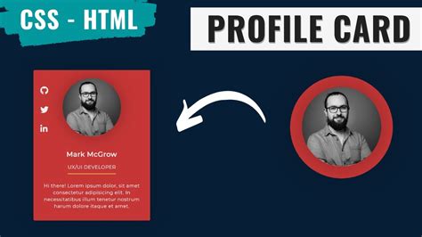 [ html css ] animated profile card youtube