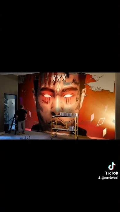 Graffiti Art Painting Of Xxxtentacion Shorts Legends Art Llj