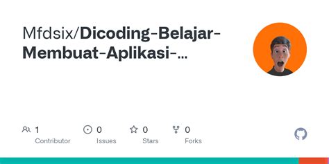 Github Mfdsixdicoding Belajar Membuat Aplikasi Flutter Untuk Pemula