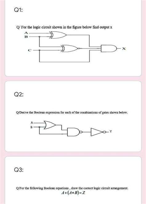 Solved Q1 Q For The Logic Circuit Shown In The Figure Below Find