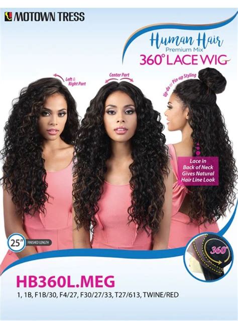 Motown Tress Human Hair Blend 360 Lace Wig