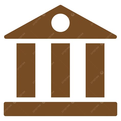 bank flat brown color icon flat financial banking bank building
