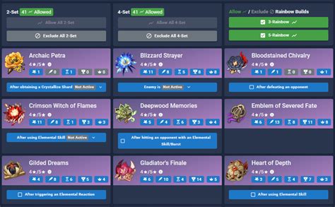 Unreleased Bug Artifact Set Config Is Missing Buttons · Issue 1239 · Frzycgenshin Optimizer
