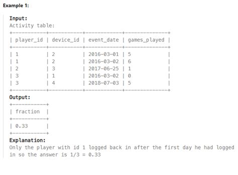 리트코드 Game Play Analysis Iv