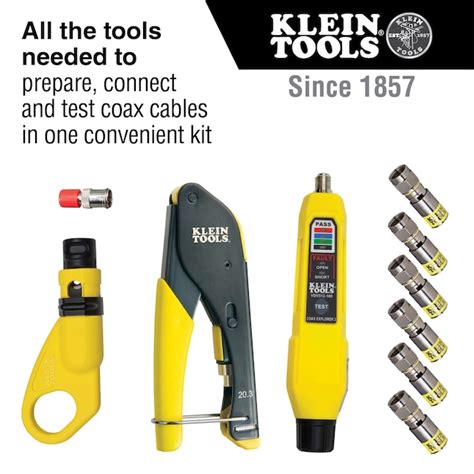 Klein Tools Coax Cable Installation And Test Kit Coax Compression Tool