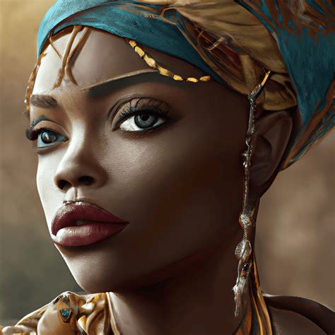 Beautiful African Woman Portrait · Creative Fabrica