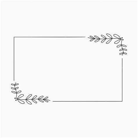 Premium Vector Rectangle Floral Frame Element