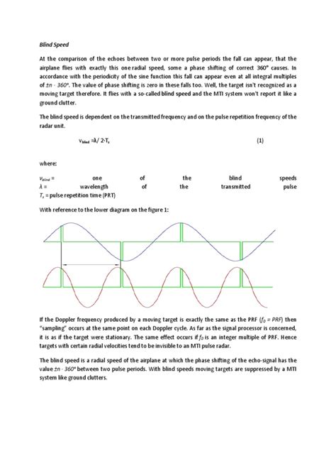 Blind Speed And Staggered Prf Notes Final Pdf Radar