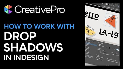 InDesign How To Work With Drop Shadows Video Tutorial YouTube