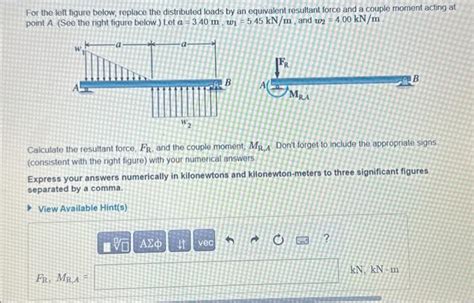 Solved For The Left Figure Below Replace The Distributed