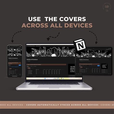 Notion Template Covers Aesthetic Dark Flower Notion Icons Covers Bundle