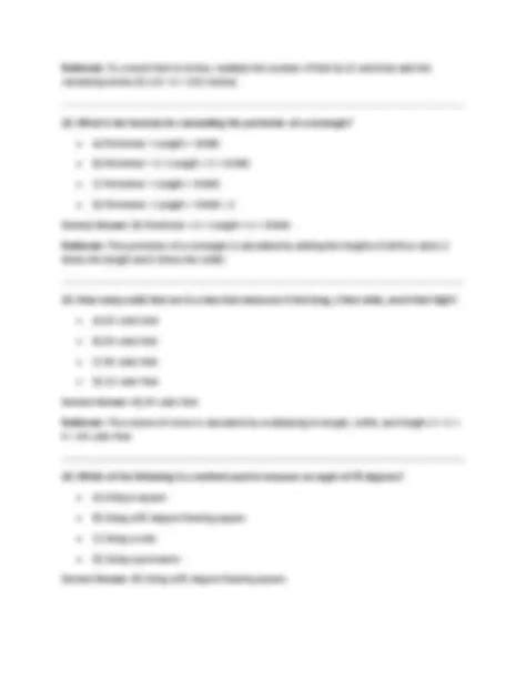 Nccer Module 2 Construction Math Exam Practice Exams Mathematics