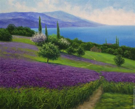 Картина маслом на холсте Прованс в интернет магазине на Ярмарке Мастеров Картины Санкт
