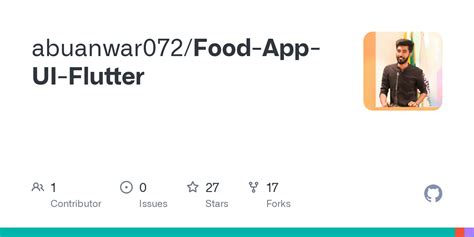 Github Abuanwar Food App Ui Flutter