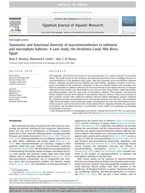 Pdf Taxonomic And Functional Diversity Of Macroinvertebrates In Sediment And Macrophyte