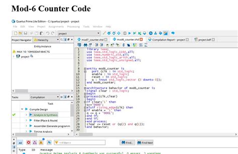 Solved Mod 6 Counter Code Quartus Prime Lite Edition