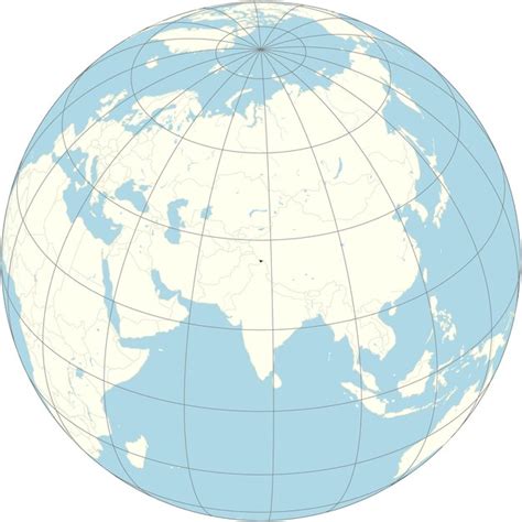 Premium Vector The Orthographic Projection Of The World Map With