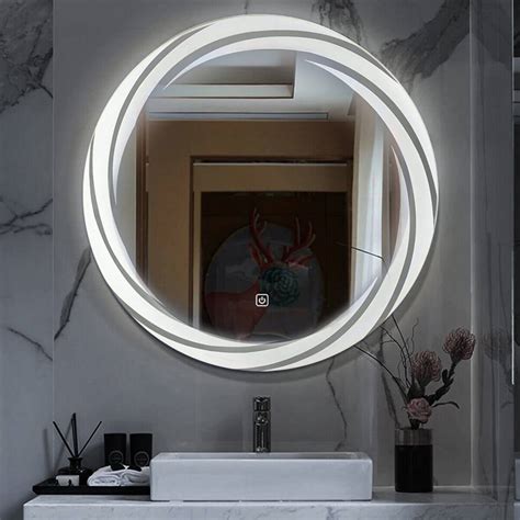 ديكور مرايات حمامات مودرن 2024 مضيئة