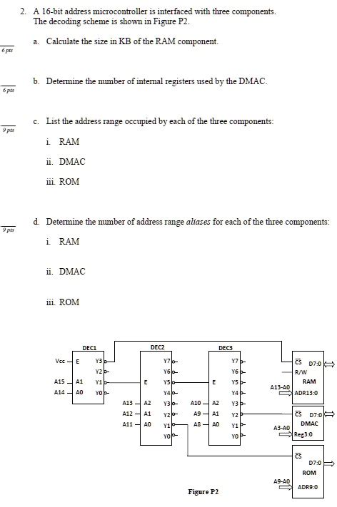 Solved A 16 Bit Address Microcontroller Is Interfaced With Three